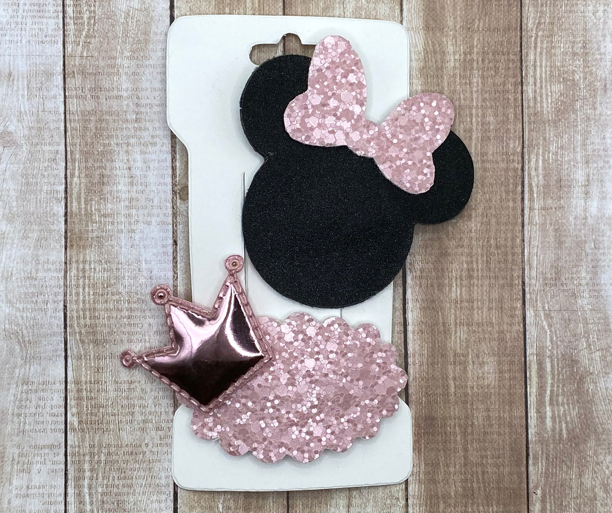 Miss Mouse Pearly Light Pink Clip Set – Vintage Violet Bowtique